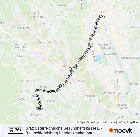 761 Route: Schedules, Stops & Maps - Stainz Schulparkplatz (Updated)