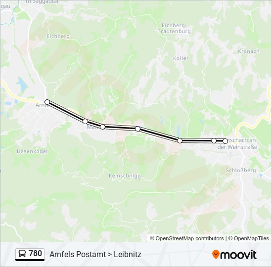 780 Route: Fahrpläne, Haltestellen & Karten - Arnfels Postamt ...