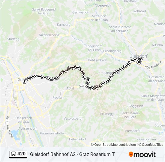 420 Route: Schedules, Stops & Maps - Graz Rosarium Über Laßnitzhöhe ...