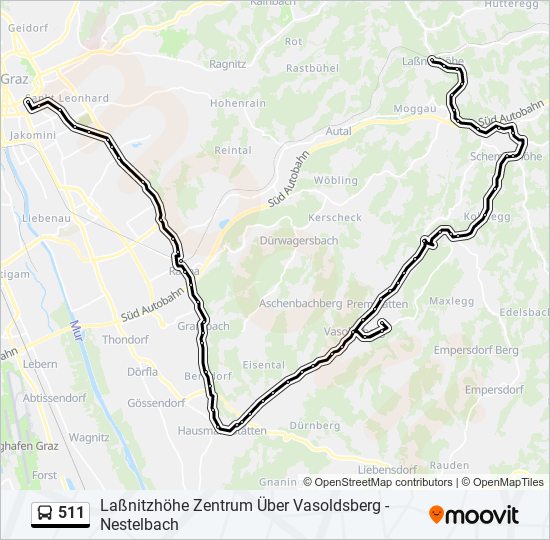 511 Route: Schedules, Stops & Maps - Laßnitzhöhe Zentrum (Updated)