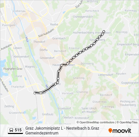 515 Route: Schedules, Stops & Maps - Kalsdorf Bahnhof (Updated)