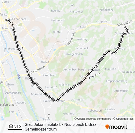 515 Route: Schedules, Stops & Maps - Graz Jakominiplatz (Updated)