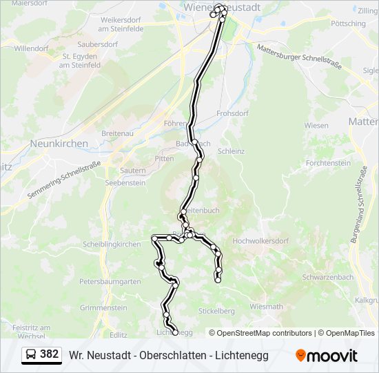 382 Route: Schedules, Stops & Maps - Wiener Neustadt Hauptbahnhof (Updated)
