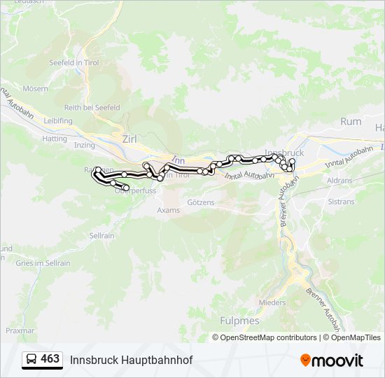 463 Route: Schedules, Stops & Maps - Innsbruck Hauptbahnhof (Updated)