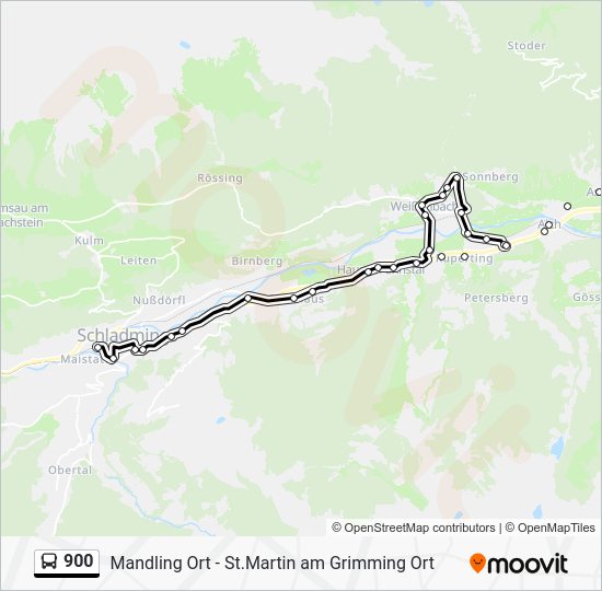 900 Route: Schedules, Stops & Maps - Schladming Bahnhof (Updated)