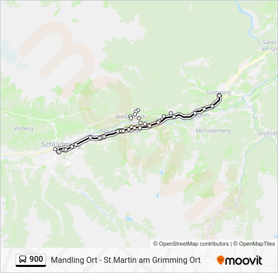 900 Route: Schedules, Stops & Maps - Gröbming Busbahnhof (Updated)