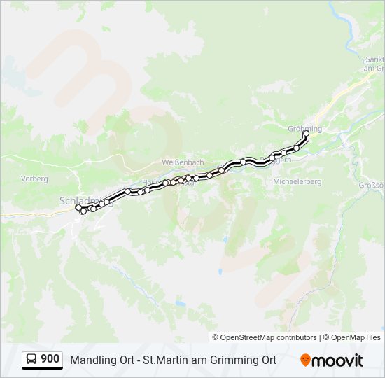 900 Route: Schedules, Stops & Maps - Gröbming Busbahnhof (Updated)