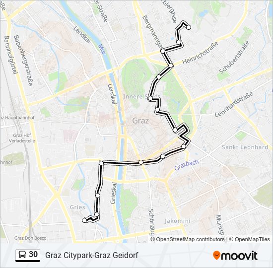 30 Route: Schedules, Stops & Maps - Citypark (Updated)