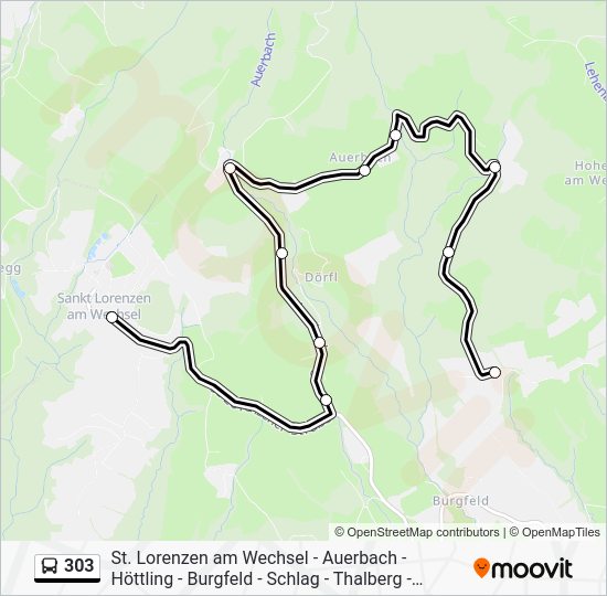 303 Route: Schedules, Stops & Maps - Höttling Lechner (Updated)