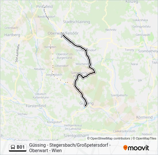 B01 Route: Schedules, Stops & Maps - Güssing Hauptplatz (Updated)