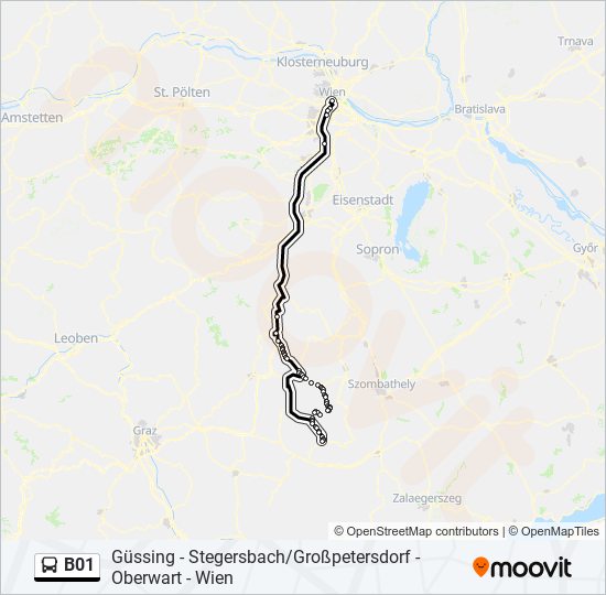 b01 Route: Schedules, Stops & Maps - Güssing Hauptplatz (Updated)