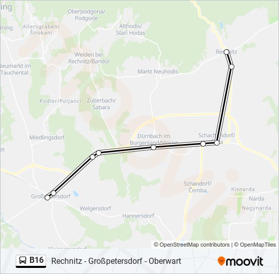 b16 Route: Schedules, Stops & Maps - Großpetersdorf Hauptplatz (Updated)