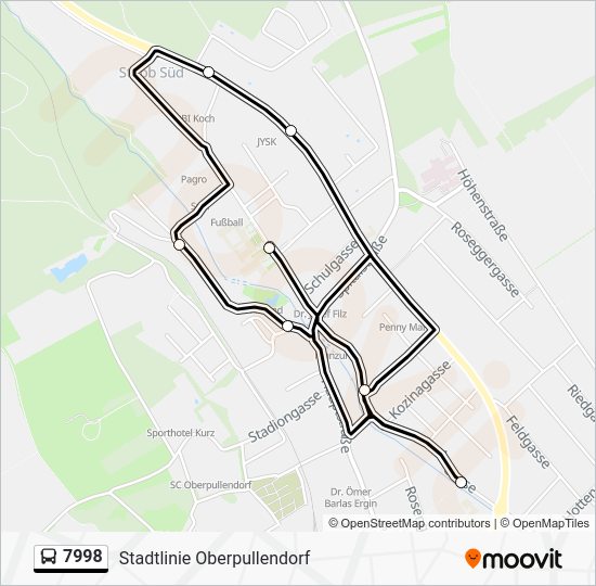 7998 Route: Schedules, Stops & Maps - Oberpullendorf Wiener Straße ...