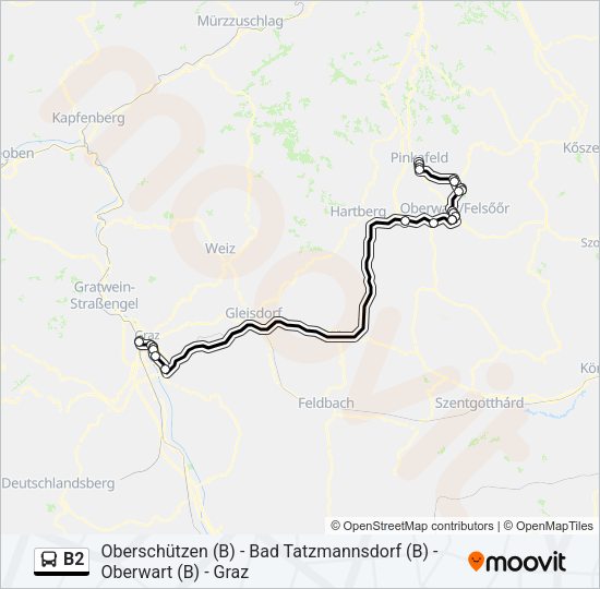 b2 Route: Schedules, Stops & Maps - Pinkafeld Kaunitzgasse (Updated)