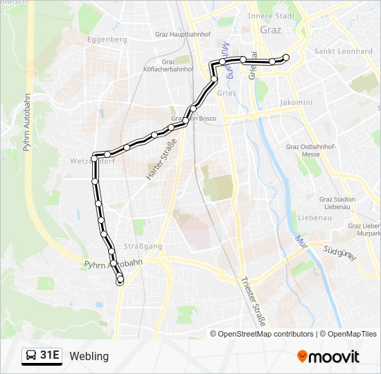 31e Route: Schedules, Stops & Maps - Webling (Updated)