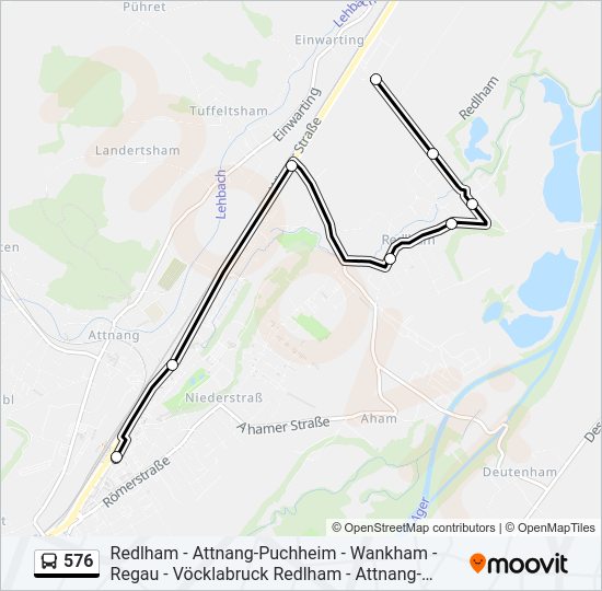 576 Route: Schedules, Stops & Maps - Attnang-Puchheim Bahnhof ...
