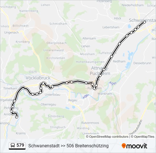 579 Route: Fahrpläne, Haltestellen & Karten - Schwanenstadt Stadtplatz ...