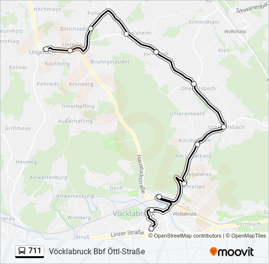 711 Route: Schedules, Stops & Maps - Vöcklabruck Bbf Öttl-Straße (Updated)