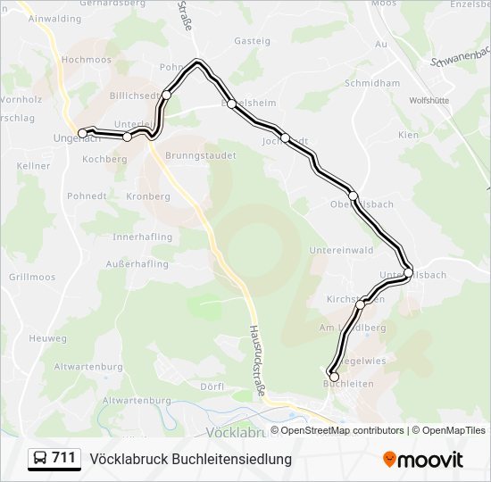 711 Route: Schedules, Stops & Maps - Vöcklabruck Buchleitensiedlung ...