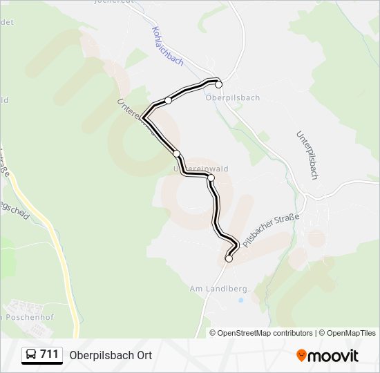 711 Route: Schedules, Stops & Maps - Oberpilsbach Ort (Updated)