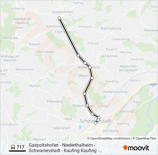 717 Route: Fahrpläne, Haltestellen & Karten - Schwanenstadt Stadtplatz ...