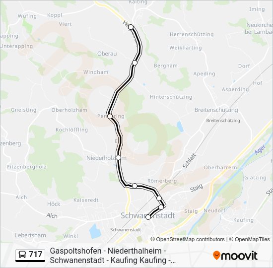 717 Route: Fahrpläne, Haltestellen & Karten - Schwanenstadt Stadtplatz ...