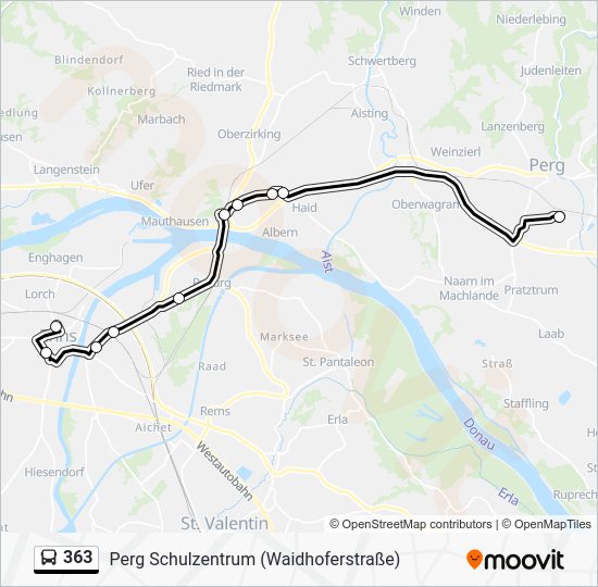 363 Route: Schedules, Stops & Maps - Perg Schulzentrum (Waidhoferstraße ...