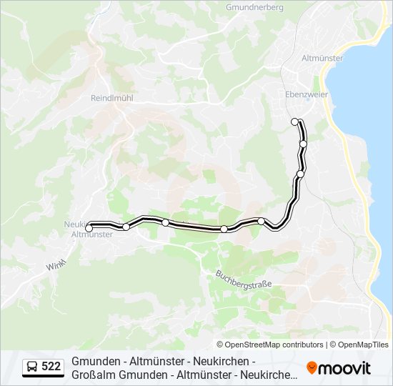 522 Route: Schedules, Stops & Maps - Altmünster Bf (Updated)