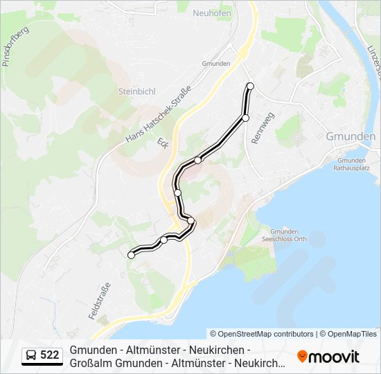 522 Route: Schedules, Stops & Maps - Gmunden Keramik/Kraftwerkgasse ...