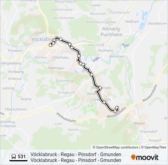 531 Route: Schedules, Stops & Maps - Rutzenmoos Hinterbuch Ort (Updated)