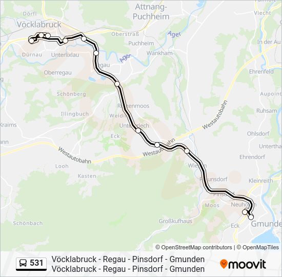 531 Route: Schedules, Stops & Maps - Gmunden Bahnhof (Updated)