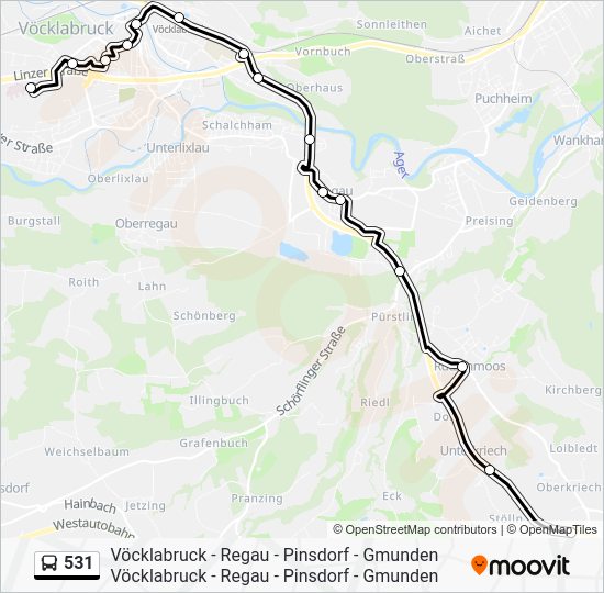 531 Route: Schedules, Stops & Maps - Rutzenmoos Hinterbuch Landesstraße ...