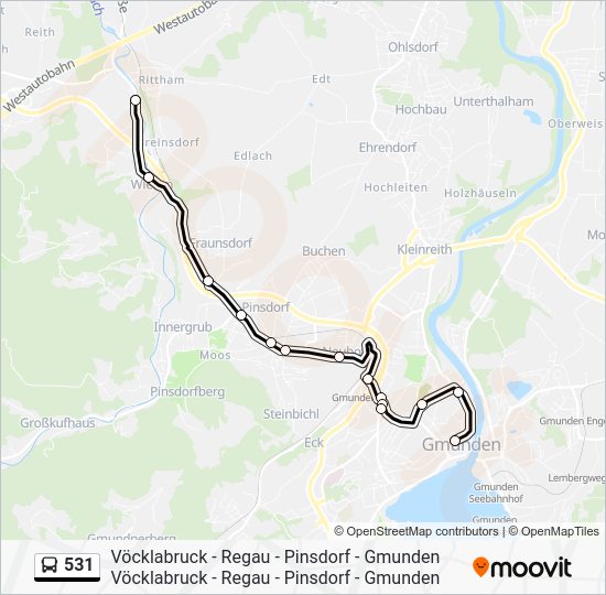 531 Route: Schedules, Stops & Maps - Pinsdorf Wiesen Nord (Updated)