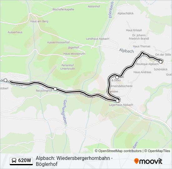 620w Route: Schedules, Stops & Maps - Alpbach Böglerhof (Updated)