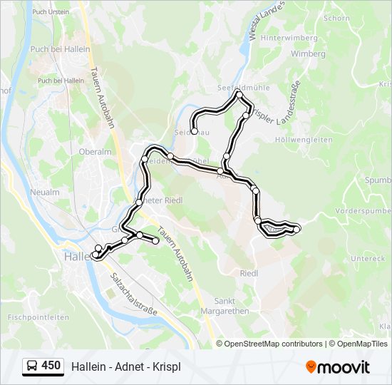 450 Route: Schedules, Stops & Maps - Hallein Bahnhof (Updated)