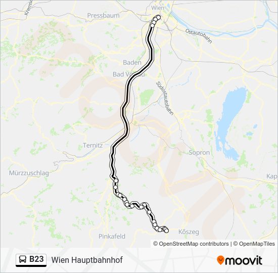 B23 Route: Schedules, Stops & Maps - Wien Hauptbahnhof (Updated)