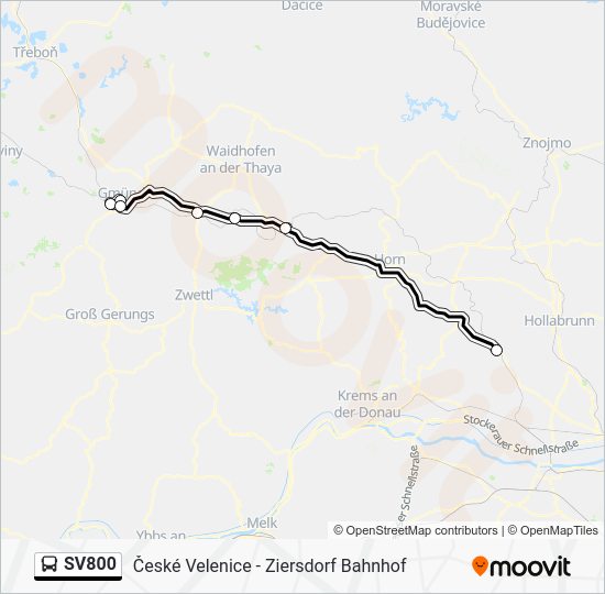 sv800 Route: Schedules, Stops & Maps - České Velenice (Updated)