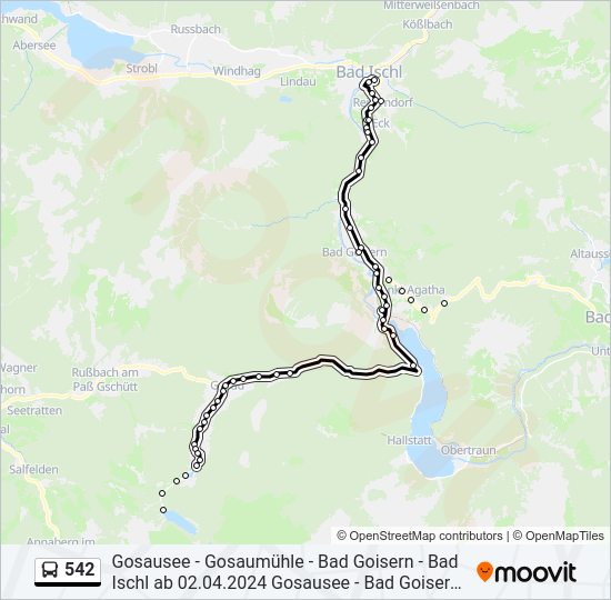 542 Route: Schedules, Stops & Maps - Bad Ischl Bahnhof (Updated)