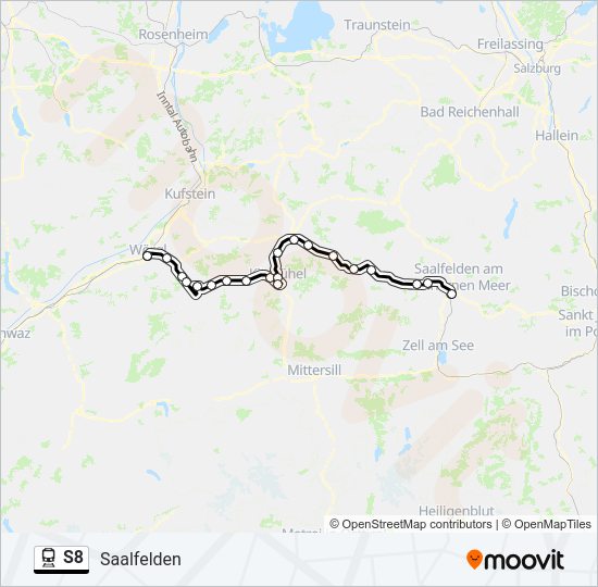 S8 Route: Schedules, Stops & Maps - Saalfelden (Updated)