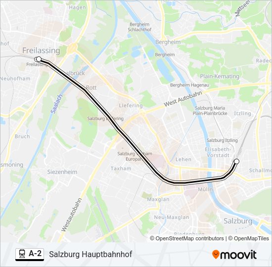 a2 Route: Schedules, Stops & Maps - Salzburg Hauptbahnhof (Updated)