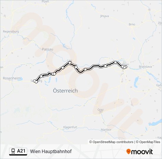 a21 Route: Schedules, Stops & Maps - Wien Hauptbahnhof (Updated)