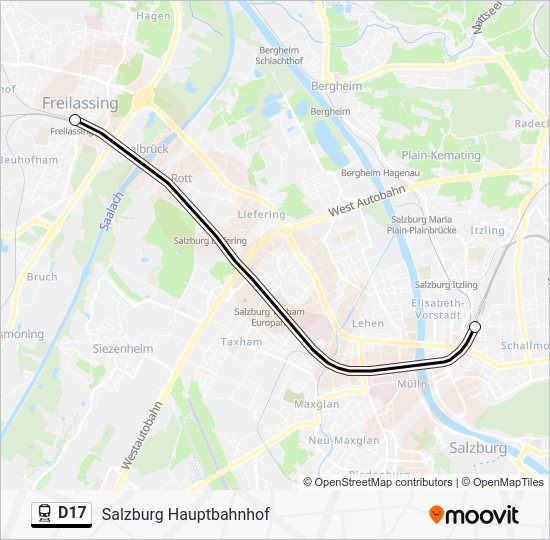 D17 Route: Schedules, Stops & Maps - Salzburg Hauptbahnhof (Updated)