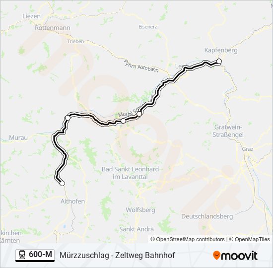 600m Route: Fahrpläne, Haltestellen & Karten - Villach Hauptbahnhof ...