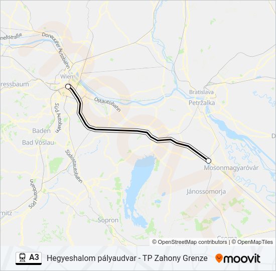 a3 Route: Schedules, Stops & Maps - Záhony (Updated)