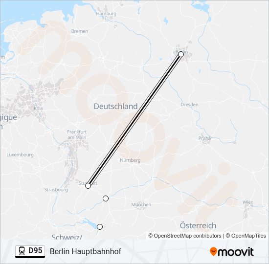 D95 Route: Fahrpläne, Haltestellen & Karten - Berlin Hauptbahnhof ...