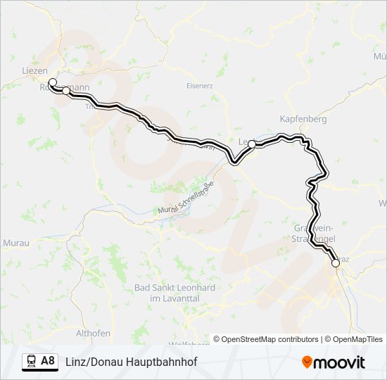A8 Route: Schedules, Stops & Maps - Linz/Donau Hauptbahnhof (Updated)