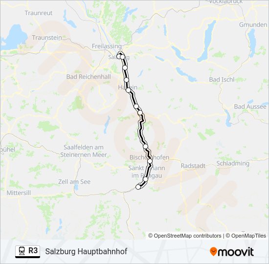 r3 Route: Schedules, Stops & Maps - Salzburg Hauptbahnhof (Updated)