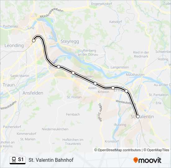 s1 Route: Schedules, Stops & Maps - St. Valentin Bahnhof (Updated)