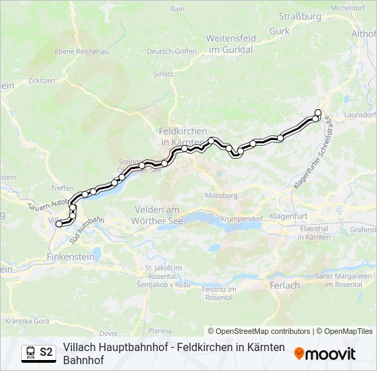 S2 Route: Schedules, Stops & Maps - Arnoldstein Bahnhof (Updated)