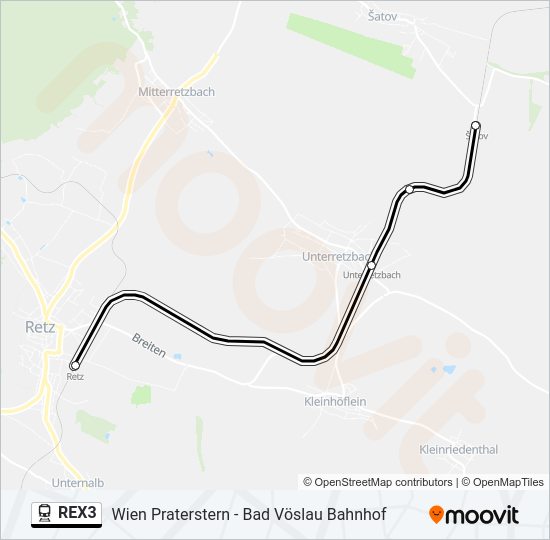 rex3 Route: Schedules, Stops & Maps - Znojmo Železniční Stanice (Updated)